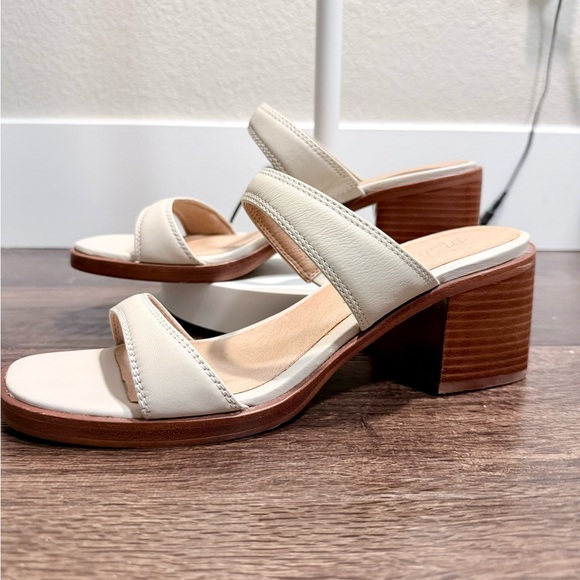 Madewell | Shoes | Madewell Ivory Block Heel Sandals | Poshmark